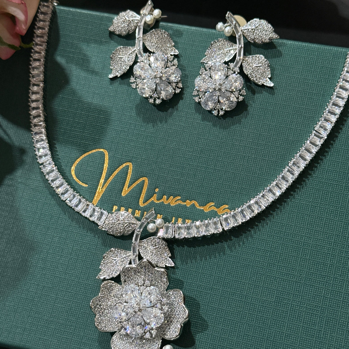 "Floral Elegance Dress"-Dazzling Floral Elegance-Mivanaa – Mivanaa – Premium Jewelry Brand